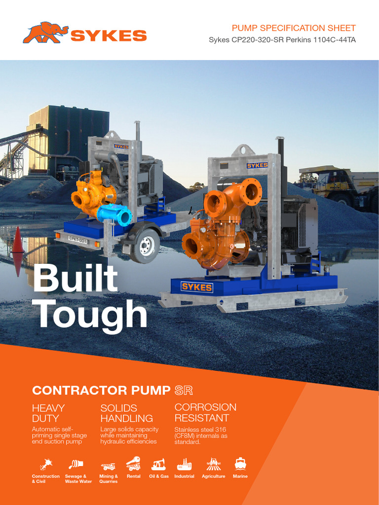 Built Tough: Contractor Pump SR | PDF