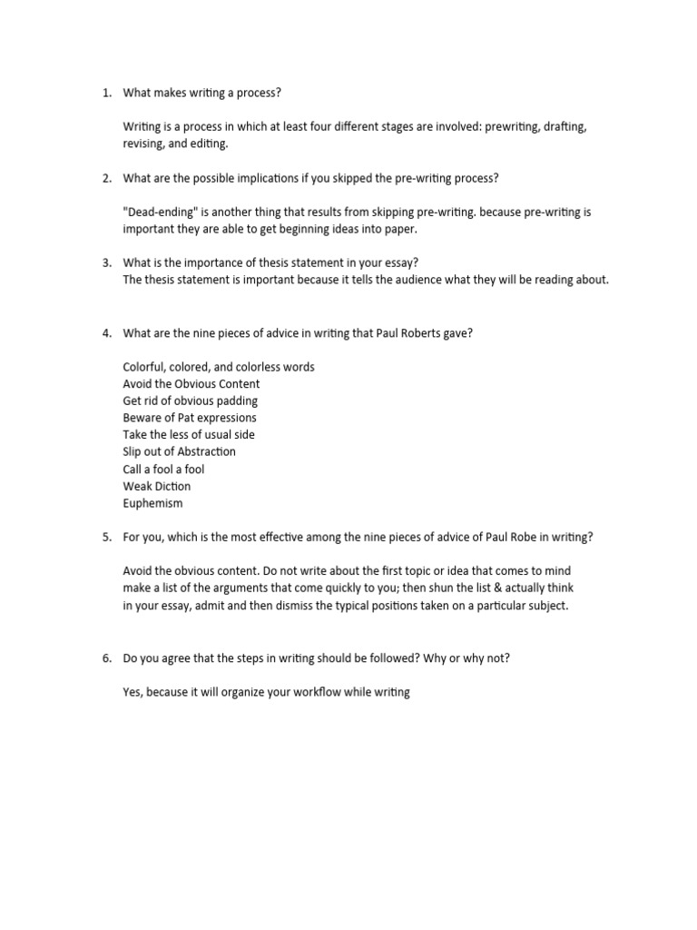 What Makes Writing A Process | PDF