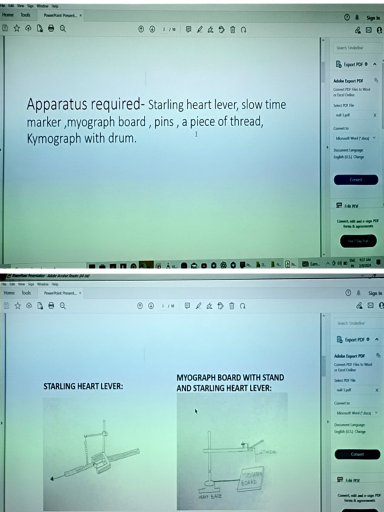 Cardiogram of Frog 9 Feb (Exp. Physio) | PDF