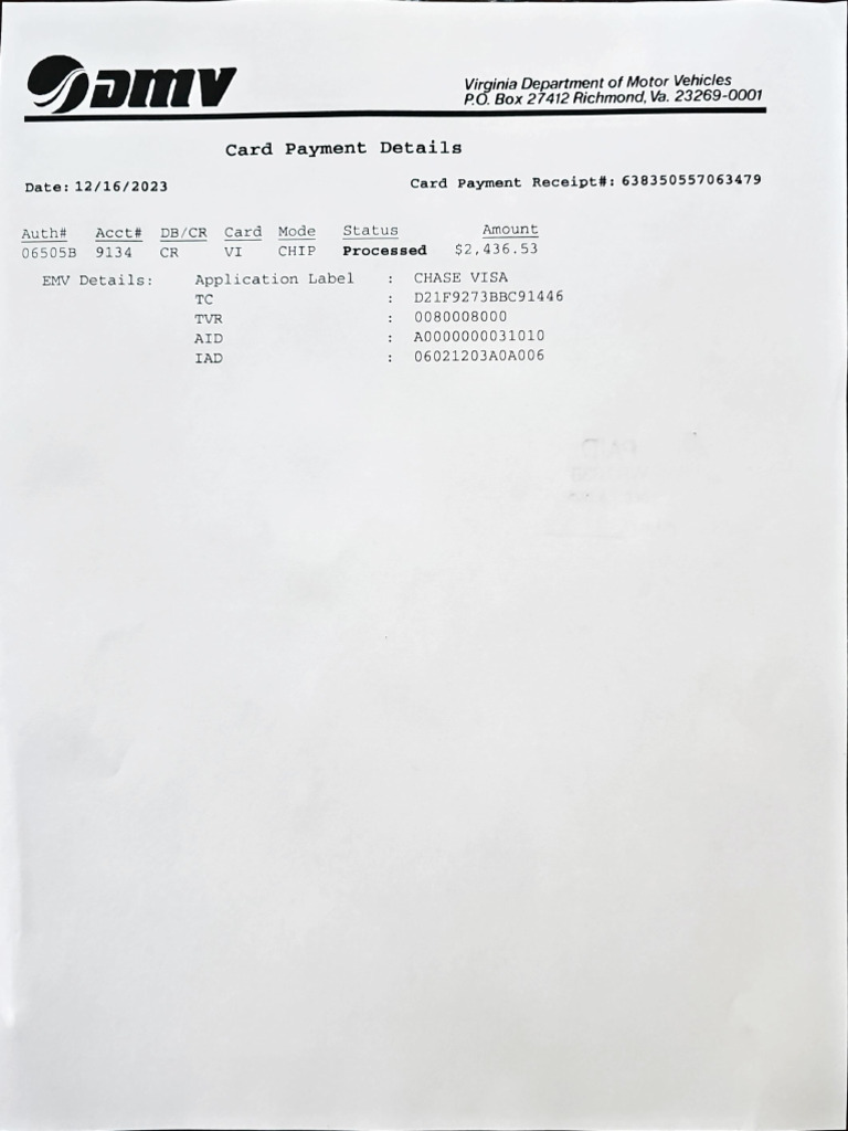 VA DMV Title Transfer and Registration For 2023 GR Supra | PDF