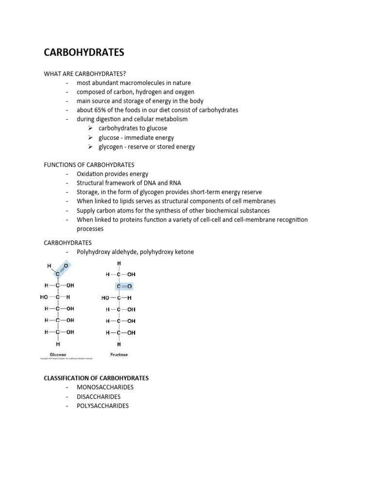 02 Carbohydrates Biochem | PDF | Carbohydrates | Glucose