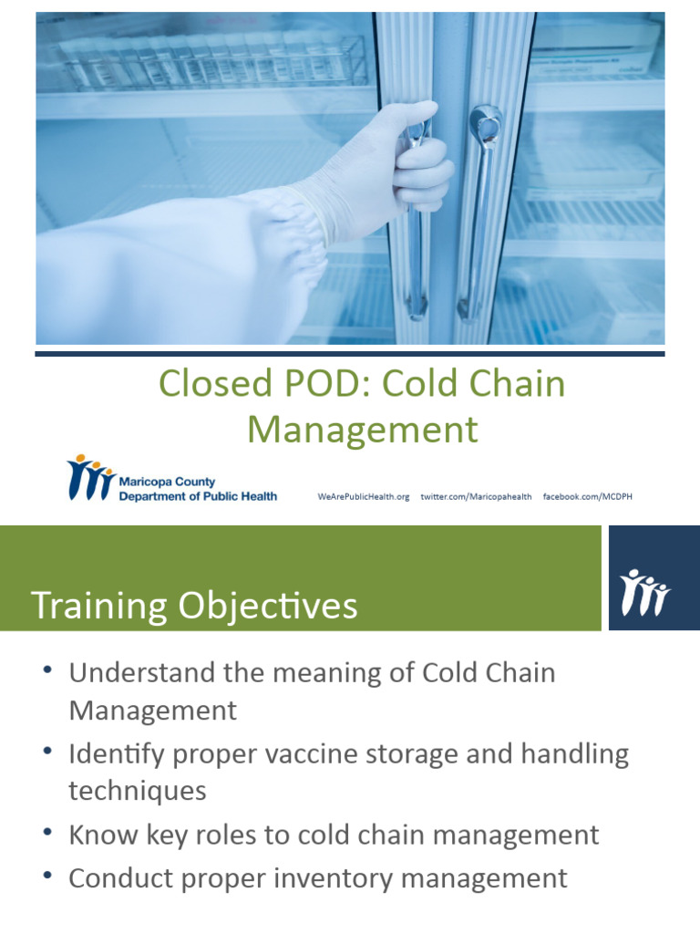 Cold Chain Management for Vaccines Training | PDF | Temperature
