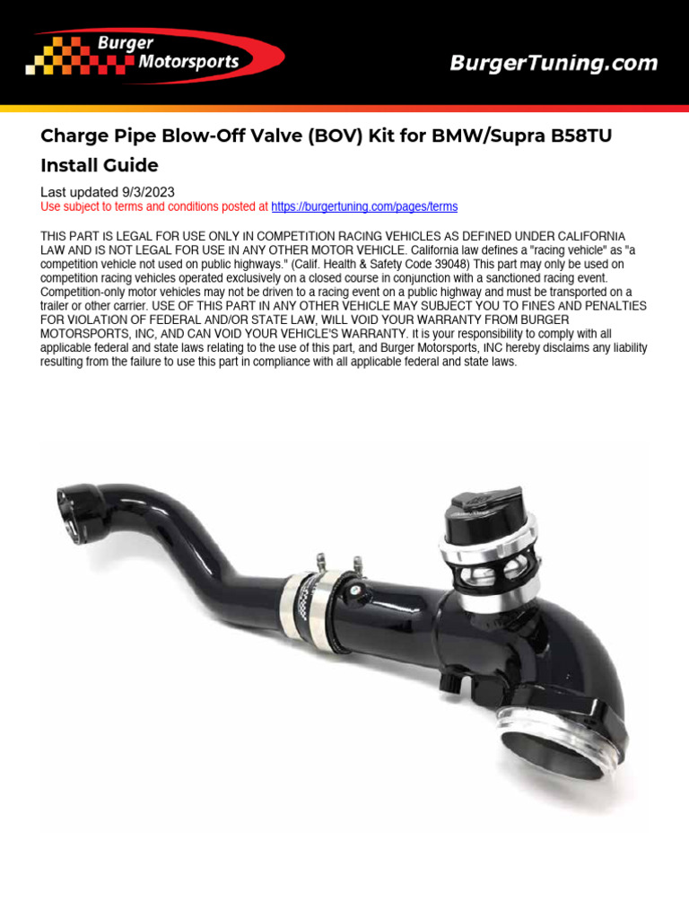 B58TU Charge Pipe BOV Install Guide 4 | PDF | Electrical Connector ...