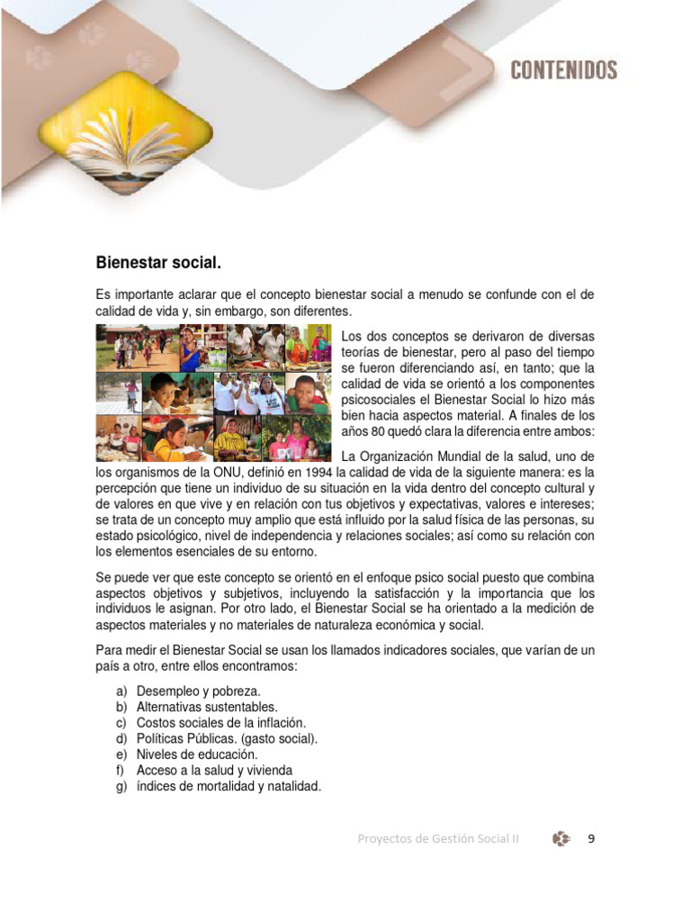 Bienestar Social y Políticas de Inclusión | PDF | Calidad de vida ...
