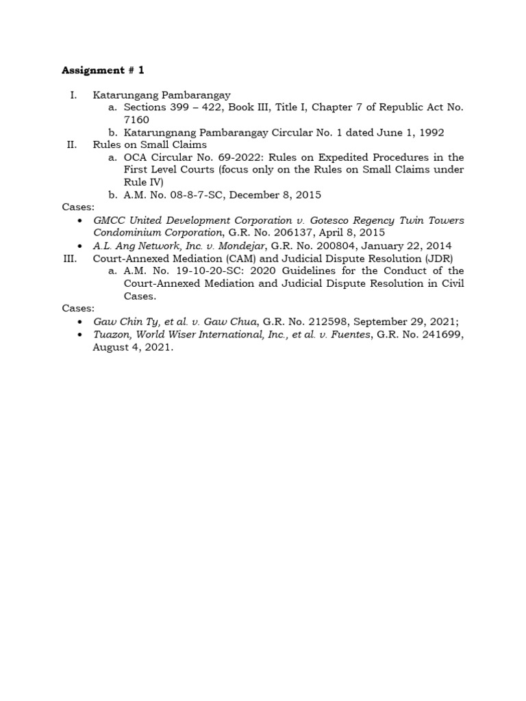 Assignment # 1 - ADR | PDF