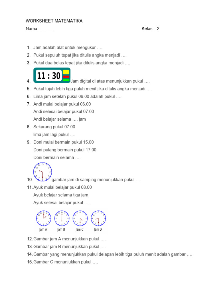 MTK 2 Pengukuran Waktu | PDF