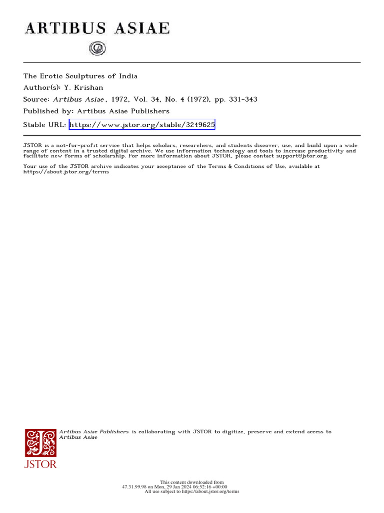 Krishan EroticSculpturesIndia 1972 | PDF