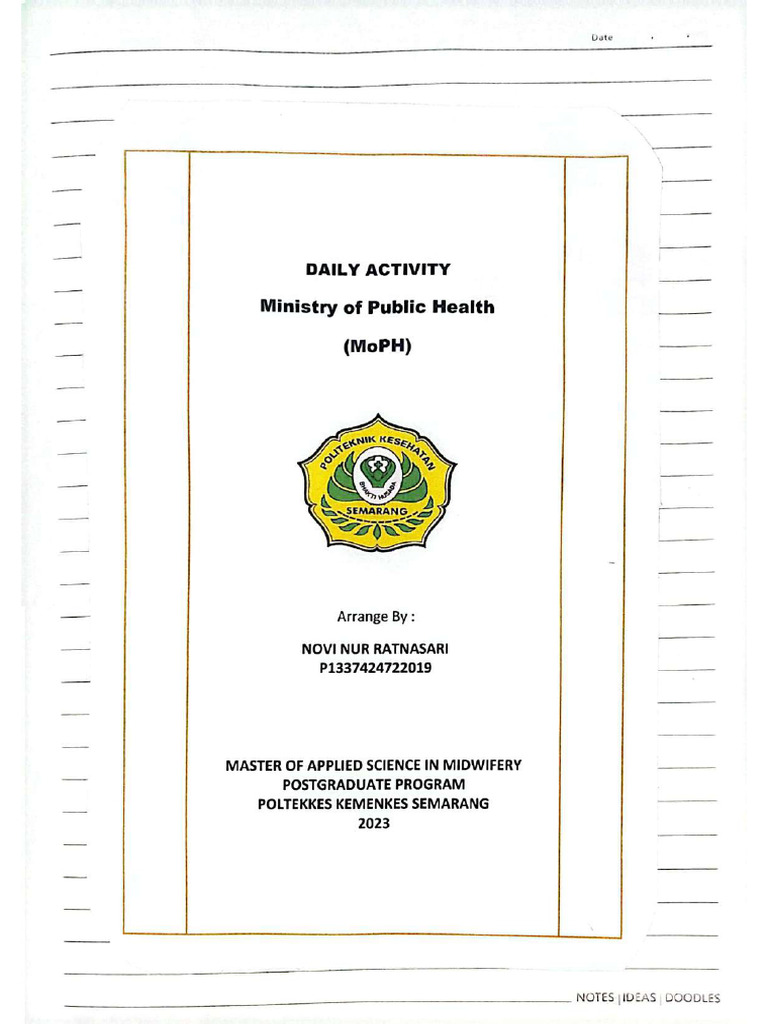 MOPH Diary - NOVI NUR RATNASARI | PDF