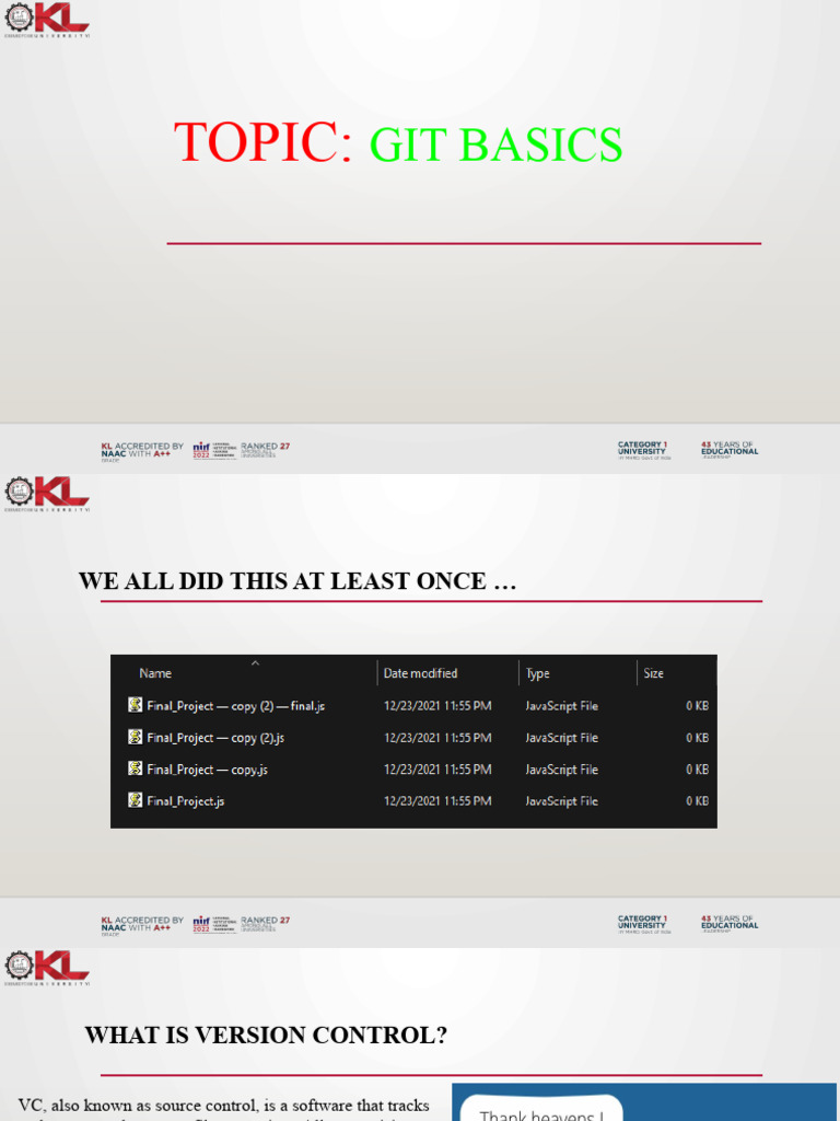 Git Basics-Session-1 | PDF | Version Control | Data Management
