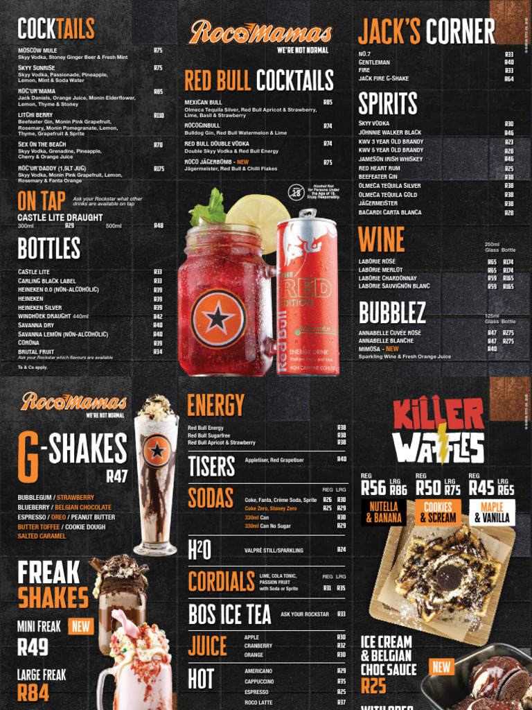 19166rm Rocomamas STD Drinks and Desserts Menu LR | PDF | Drink | Soft ...