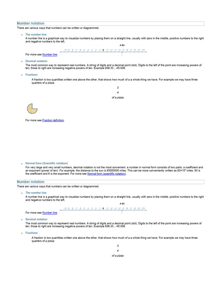 Z Number Notation | PDF | Numbers | Decimal