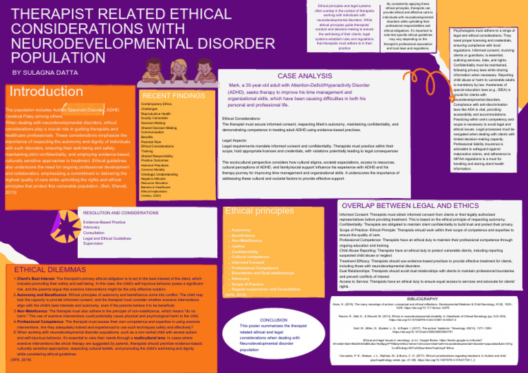 THERAPIST RELATED ETHICAL CONSIDERATIONS WITH Neurodevelopmental ...