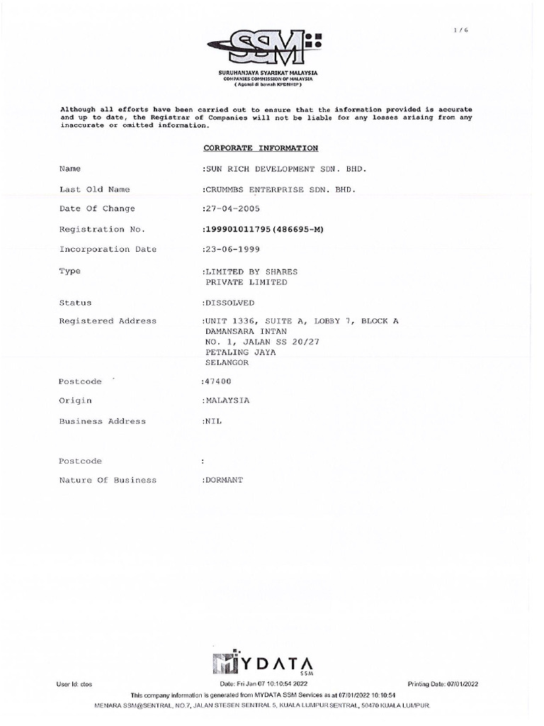 SSM Search - Sun Rich Development | PDF