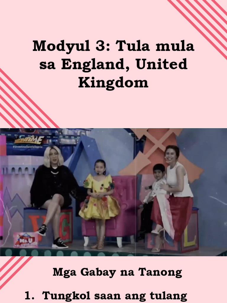 Modyul 3: Tula Mula Sa England, United Kingdom | PDF