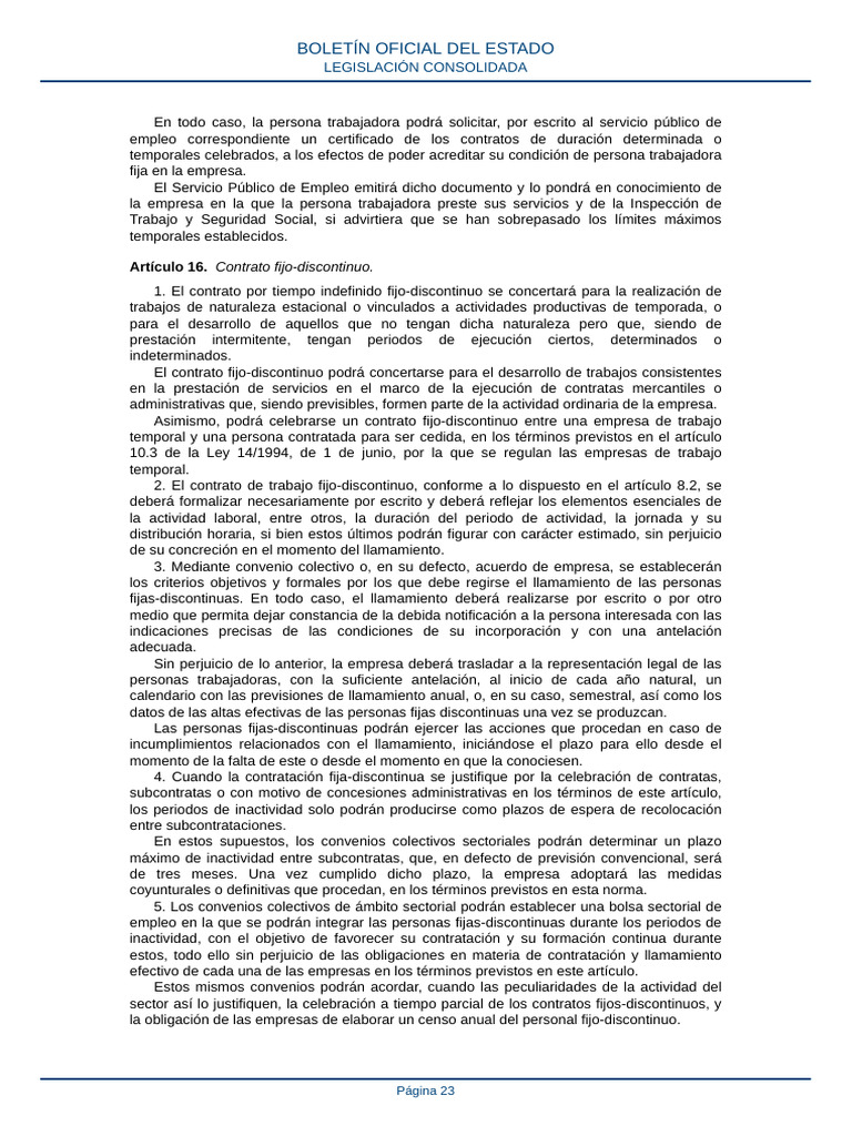 23 - PDFsam - BOE A 2015 11430 Consolidado | PDF | Business | Derecho laboral