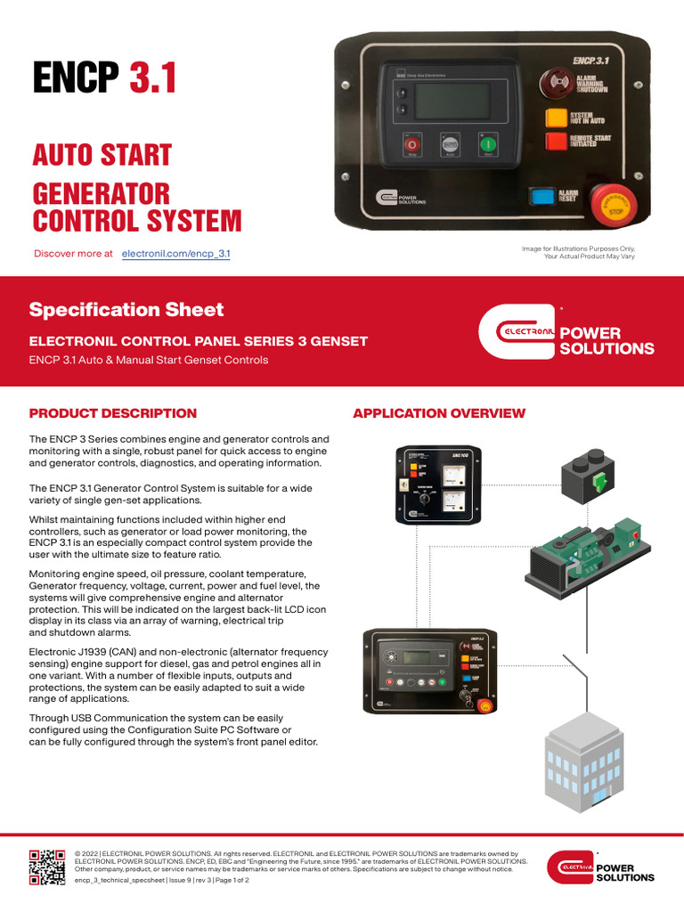 ENCP 3.1 Genset Control System Overview | PDF | Electric Generator ...