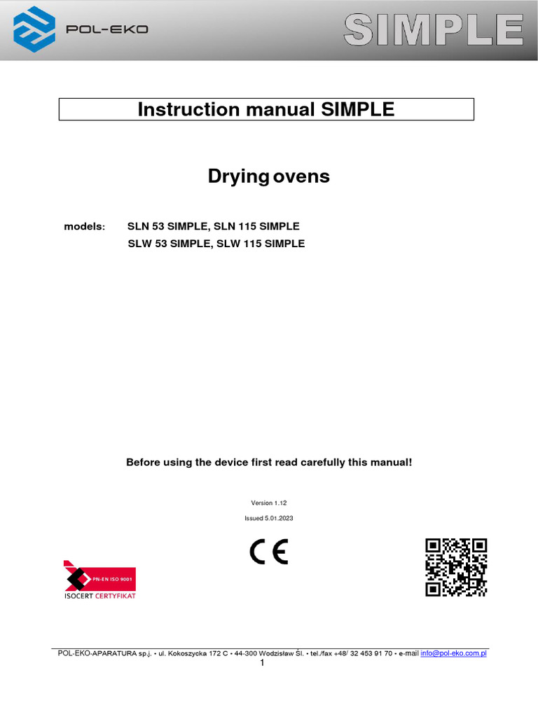 Instruction Manual SL SIMPLE Ver 1 - 13 | PDF | Fuse (Electrical ...