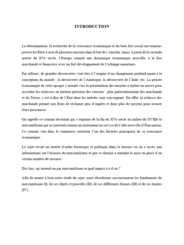 Comprendre le mercantilisme économique | PDF | Mercantilisme | Richesse