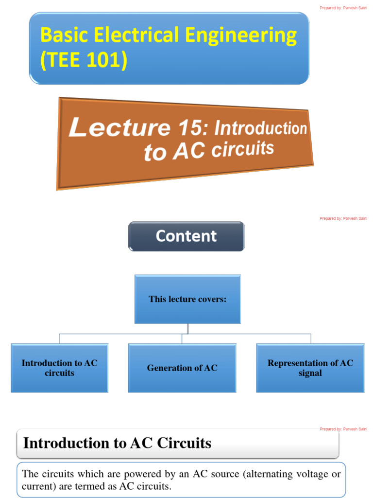 Lecture 15 - Unit 2 - Introduction To AC Circuits | Download Free PDF | Alternating Current ...