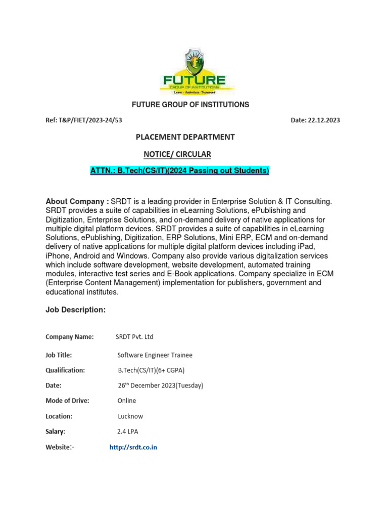 Notice - SRDT Drive | PDF | Computers | Technology & Engineering