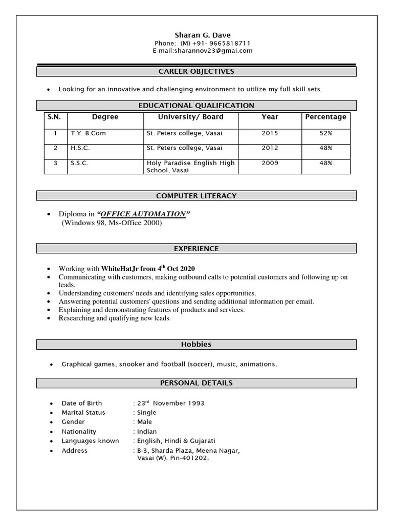 Sharan Dave - CV - NEW - Removed | PDF