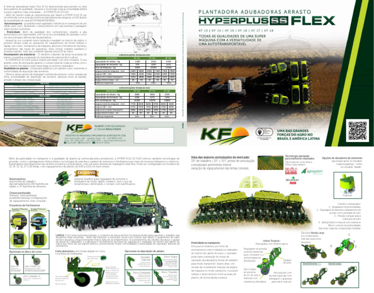 Plantadora Hyper Plus SS FLEX: Inovação e Versatilidade | PDF | Trator