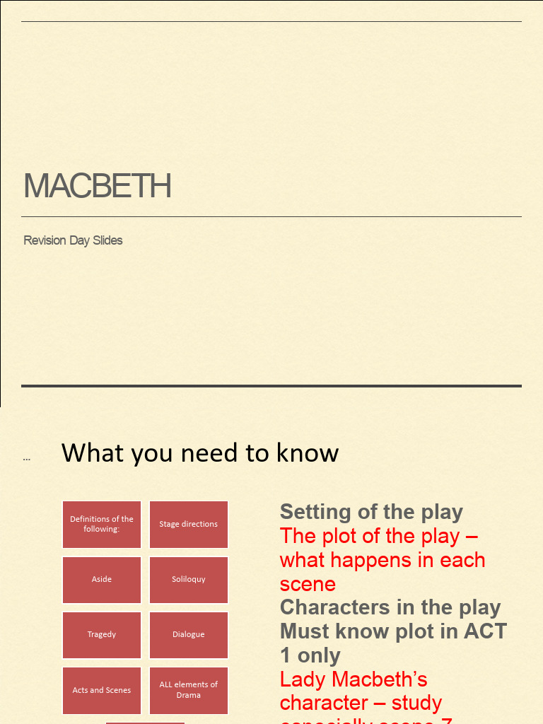 Macbeth - Revision - Day - Slides 2 | PDF