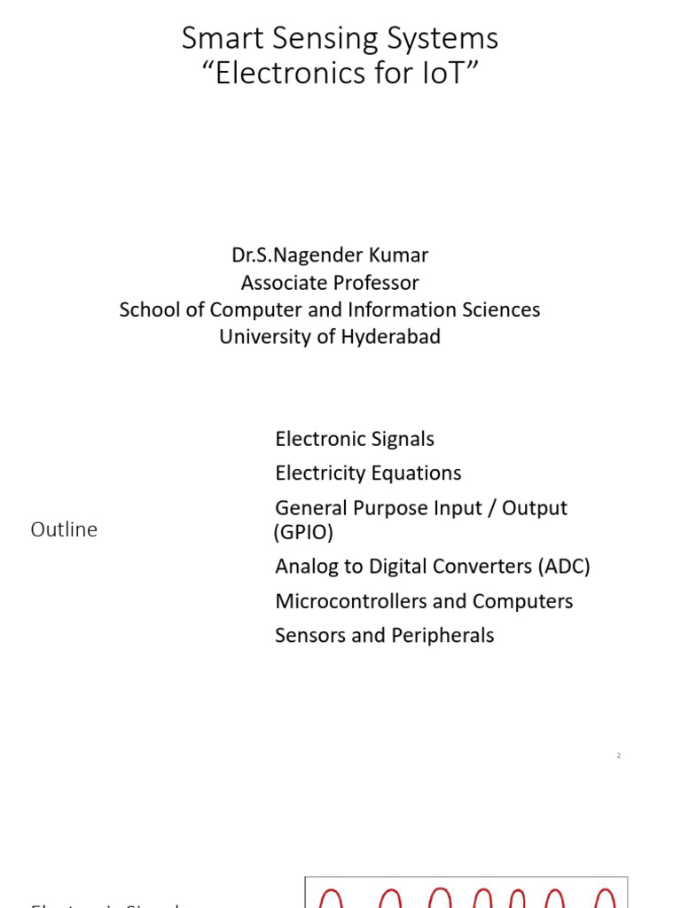 Lec3 - Smart Sensing Systems | PDF | Analog To Digital Converter | Sampling (Signal Processing)