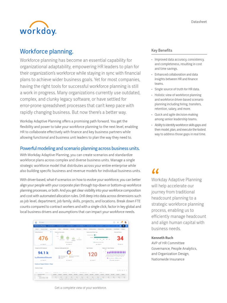 Enus PLN Da Workday Adaptive Planning For Workforce | PDF | Human ...