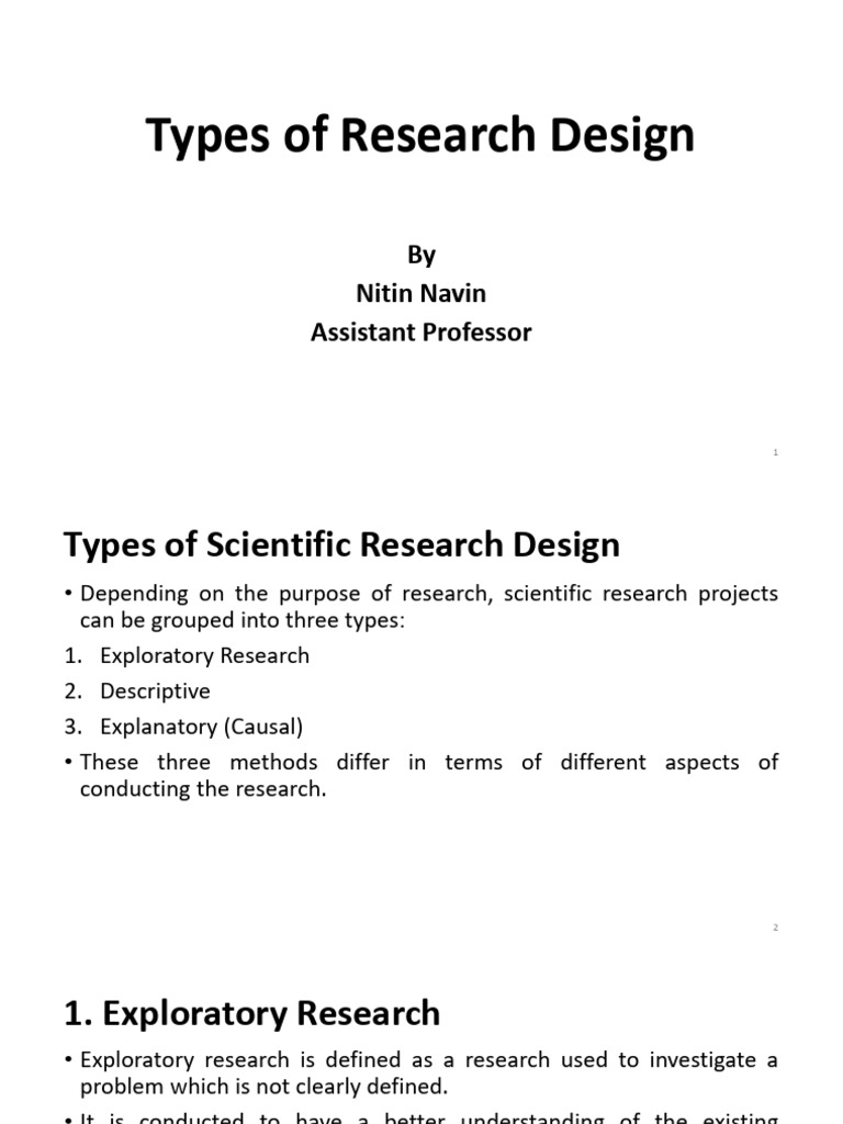 Types of Scientific Research | PDF | Causality | Scientific Method