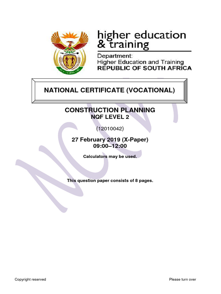 NC590 - Construction Planning L2 QP Supp 2019 | PDF | Beam (Structure ...