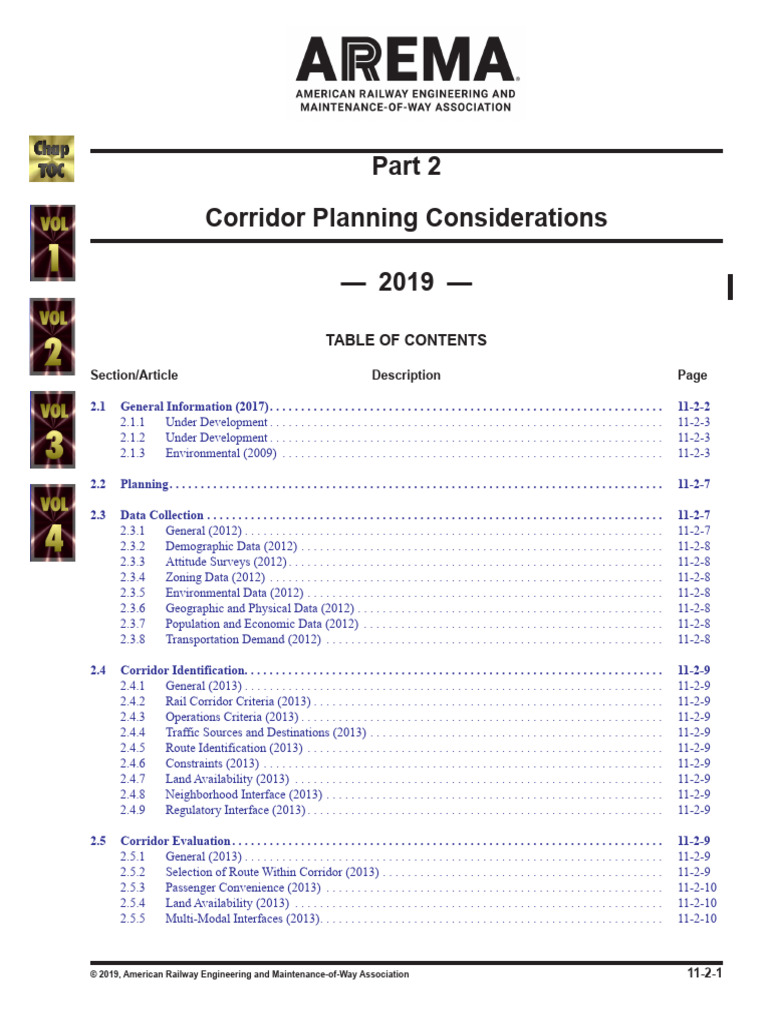 Corridor Planning Considerations - 2019 - : Section/Article Description | PDF
