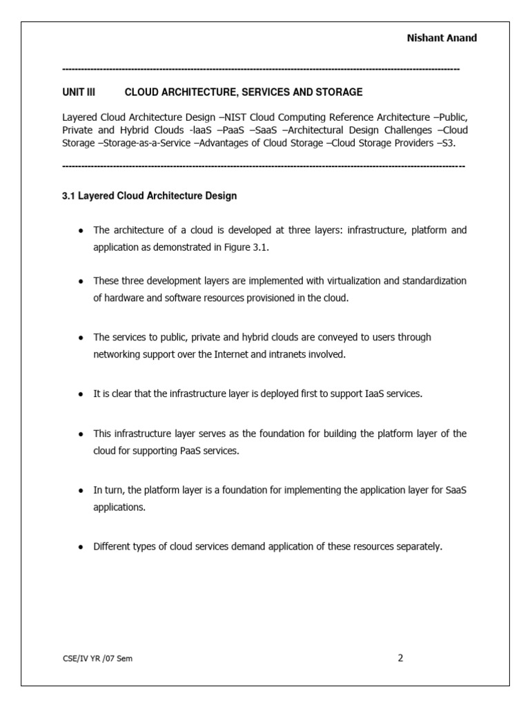 CLOUD - COMPUTING - UNIT - 3 Updated | PDF | Cloud Computing | Platform As A Service