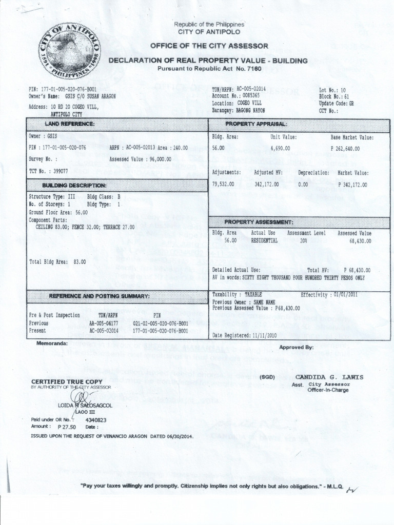 Tax Dec Building | PDF