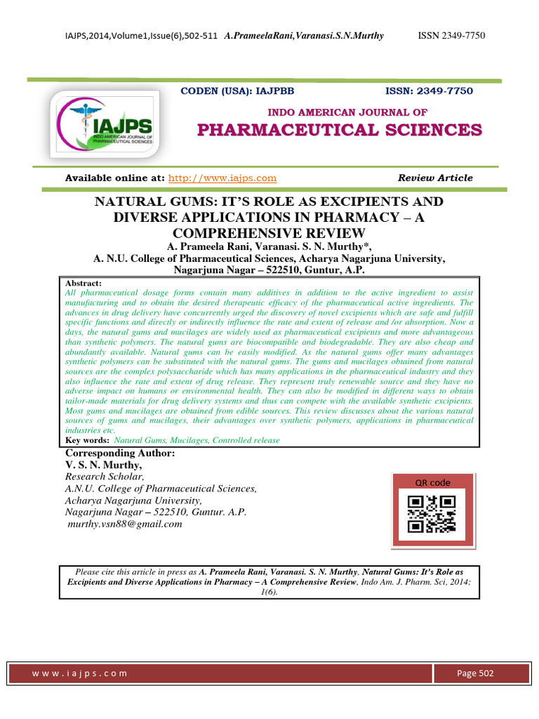 14.natural Gums | PDF | Emulsion | Tablet (Pharmacy)