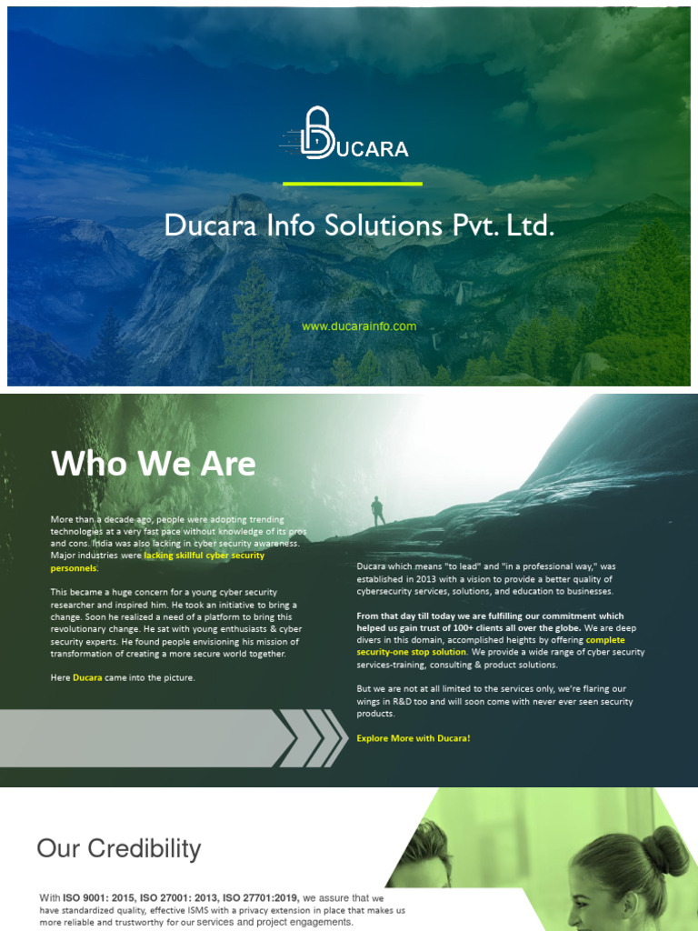Ducara Profile | PDF | Security | Computer Security