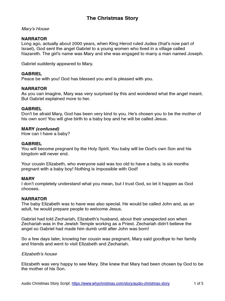 Whychristmas Audio Christmas Story Script | Download Free PDF ...