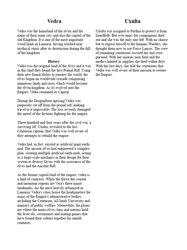 Vedra | Download Free PDF | Elf (Dungeons & Dragons)