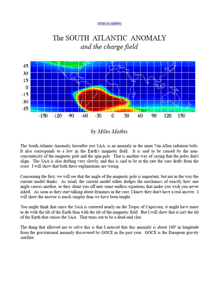 The South Atlantic Anomaly: and The Charge Field | PDF | Earth | Earth ...