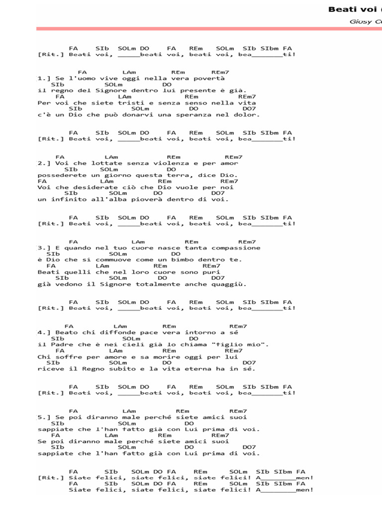 Beati Voi | PDF