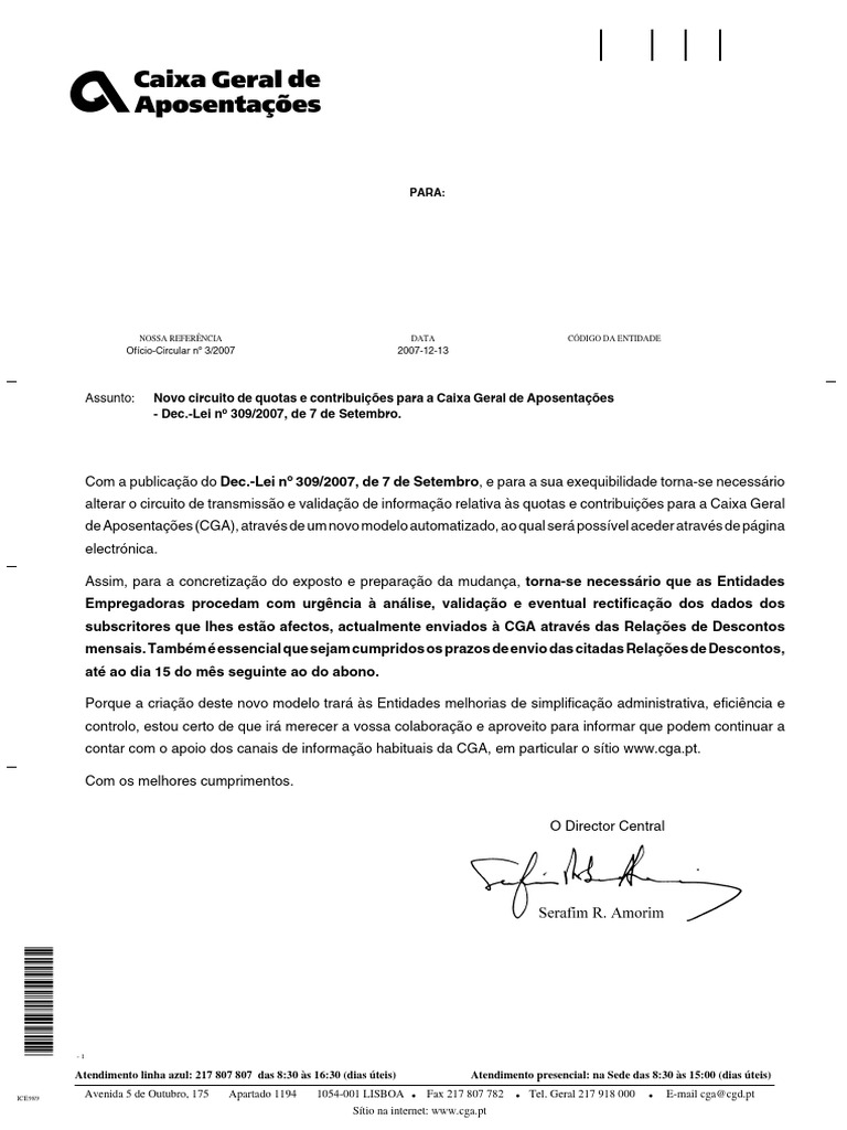 Oficio Circular 200712133 | PDF Oficio Circular 200712133 | PDF