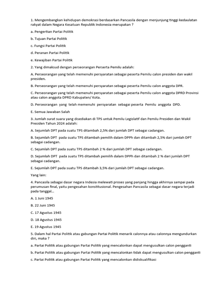 Latihan Soal Cat | PDF