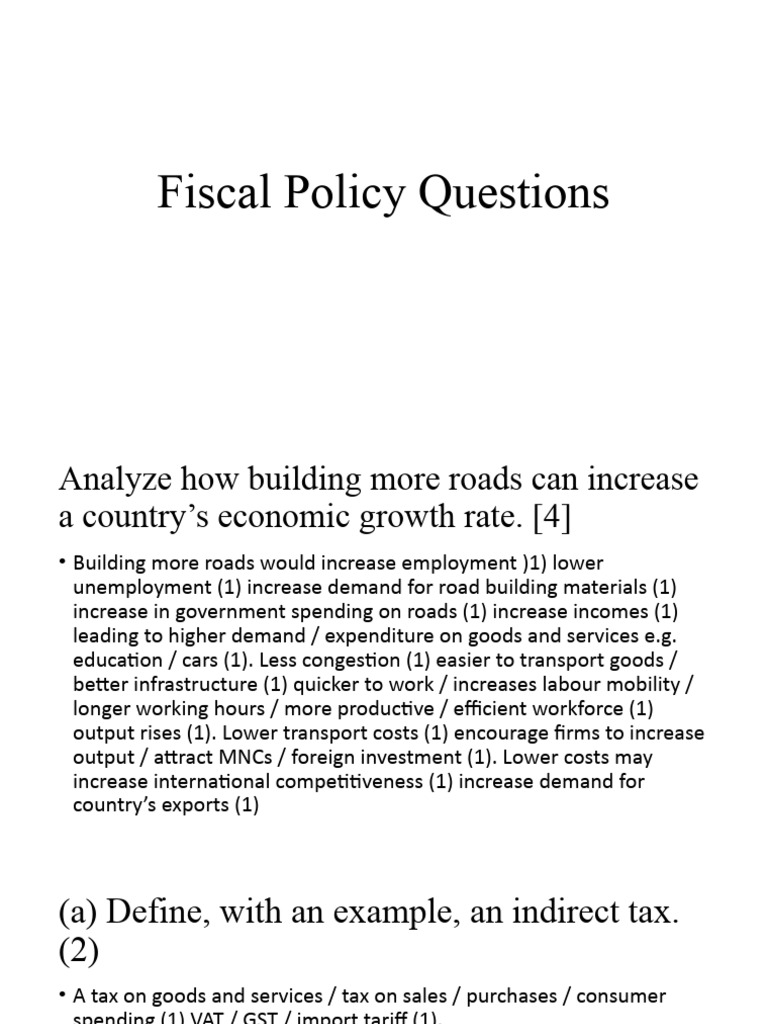 Fiscal Policy Impact on Economic Growth | PDF | Taxes | Government ...