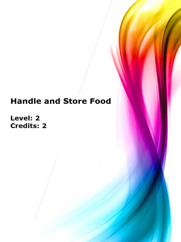 7748 Handle and Store Food | PDF
