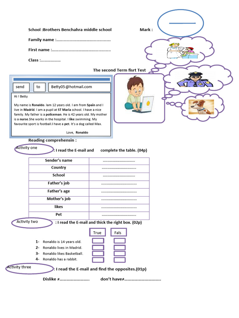 1MS - Test-2 Second Term - 2017-2018 | PDF