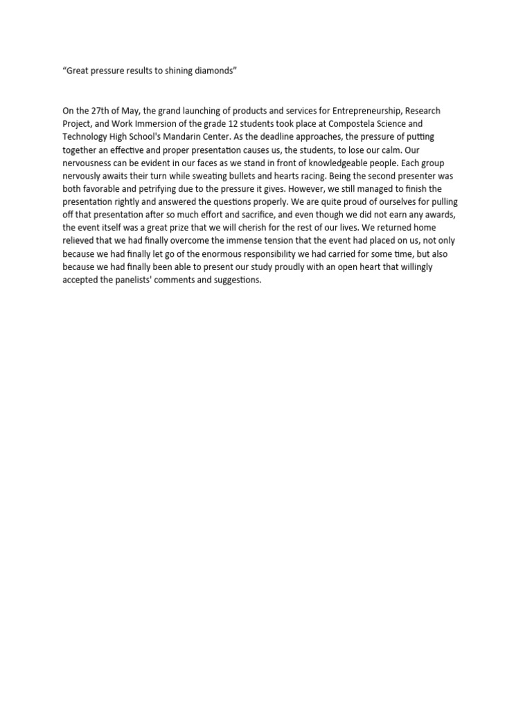 Reflection Culminating Activity | PDF