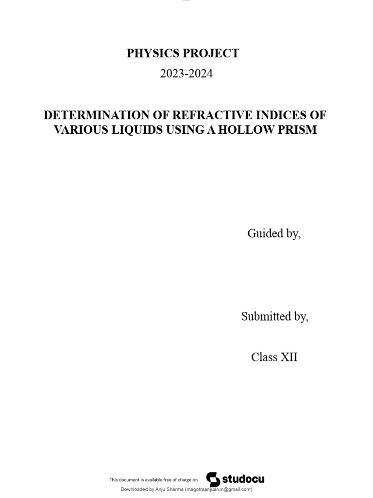 Physics Project | PDF | Physics | Materials Physics Project | PDF | Physics | Materials