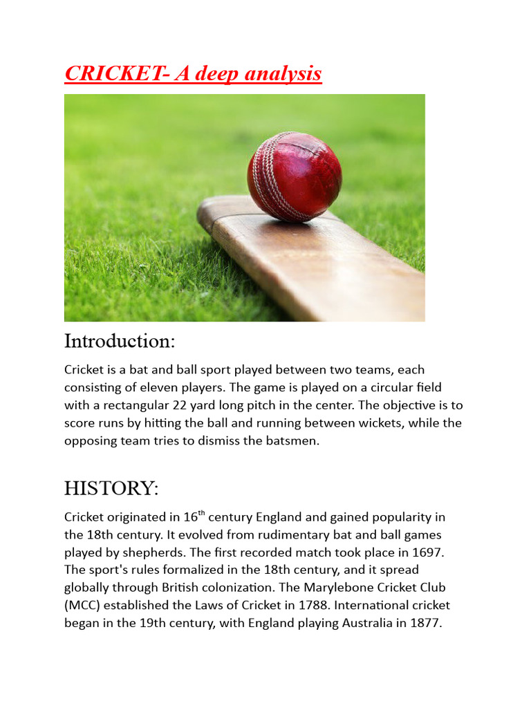 CRICKET | Download Free PDF | Bowling (Cricket) | Cricket