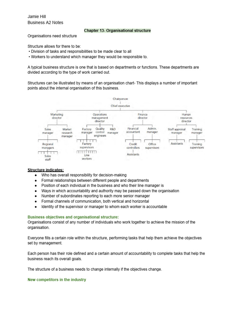 Chapter 13-Organisational Structure | PDF | Organizational Structure ...