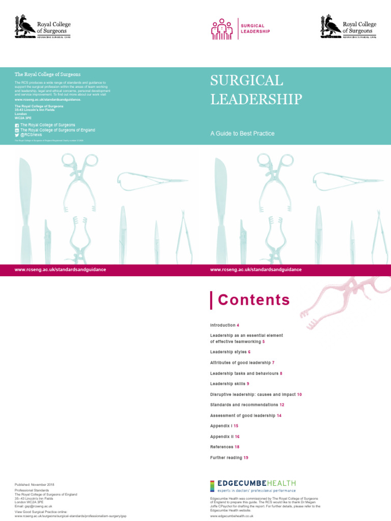 RCS - Surgical Leadership | PDF | Leadership | Surgery